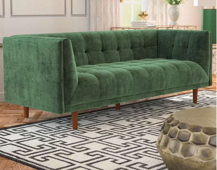 Jade Tufted Velvet Sofa Rental | Hood River | Riverhood Rentals